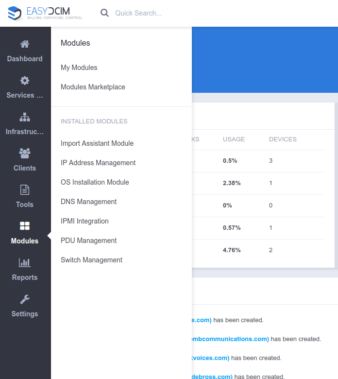 Automatic Network Devices Discovery - EasyDCIM